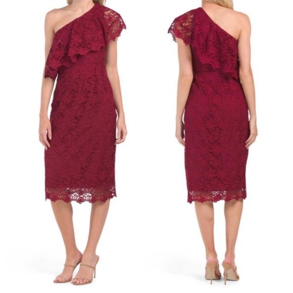 Nanette Lepore | Dresses | New Nanette Nanette Lepore One Shoulder Lace ...